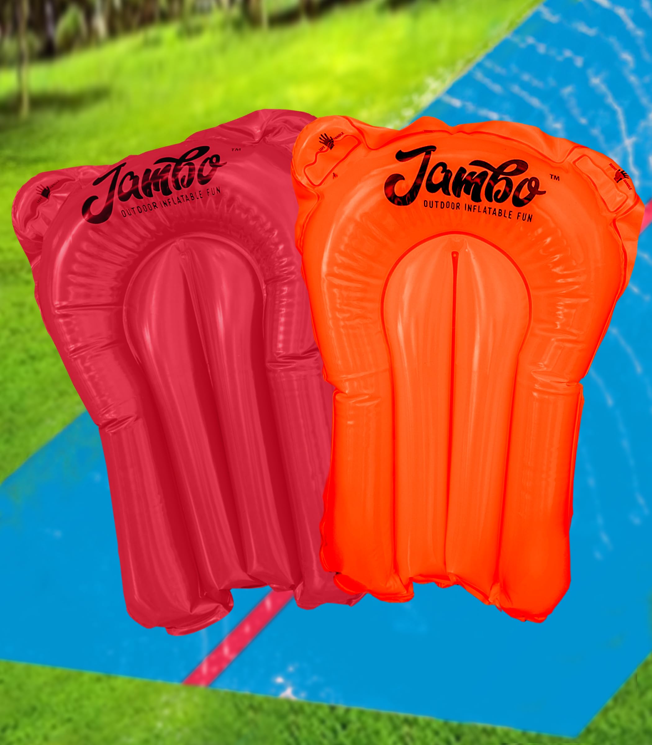 JAMBO 2-Pack Inflatable Body Boards for Water Slides & Pools – Jambo