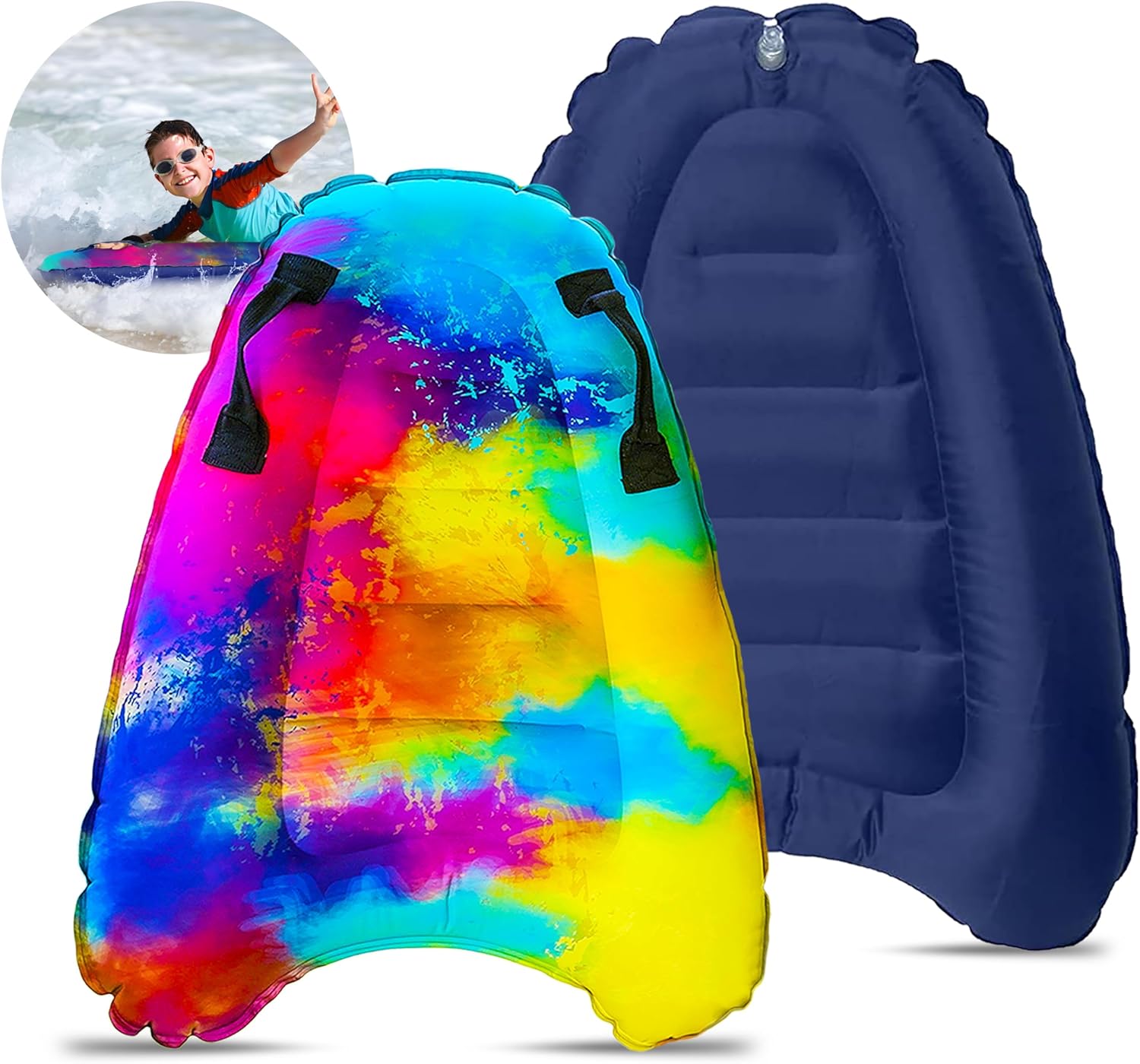 JAMBO Inflatable Surf Body Board with Handles – 1 Pack – Jambo